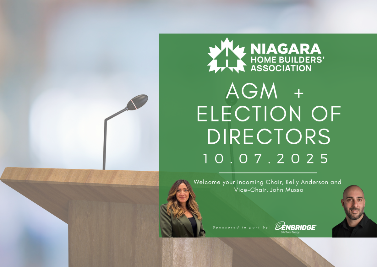 AGM + Election of Directors - 10.07.25 | Niagara Home Builders' Association